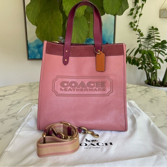 Coach | Bags | Coach Field Tote In Colorblock With Coach Badge Vintage ...